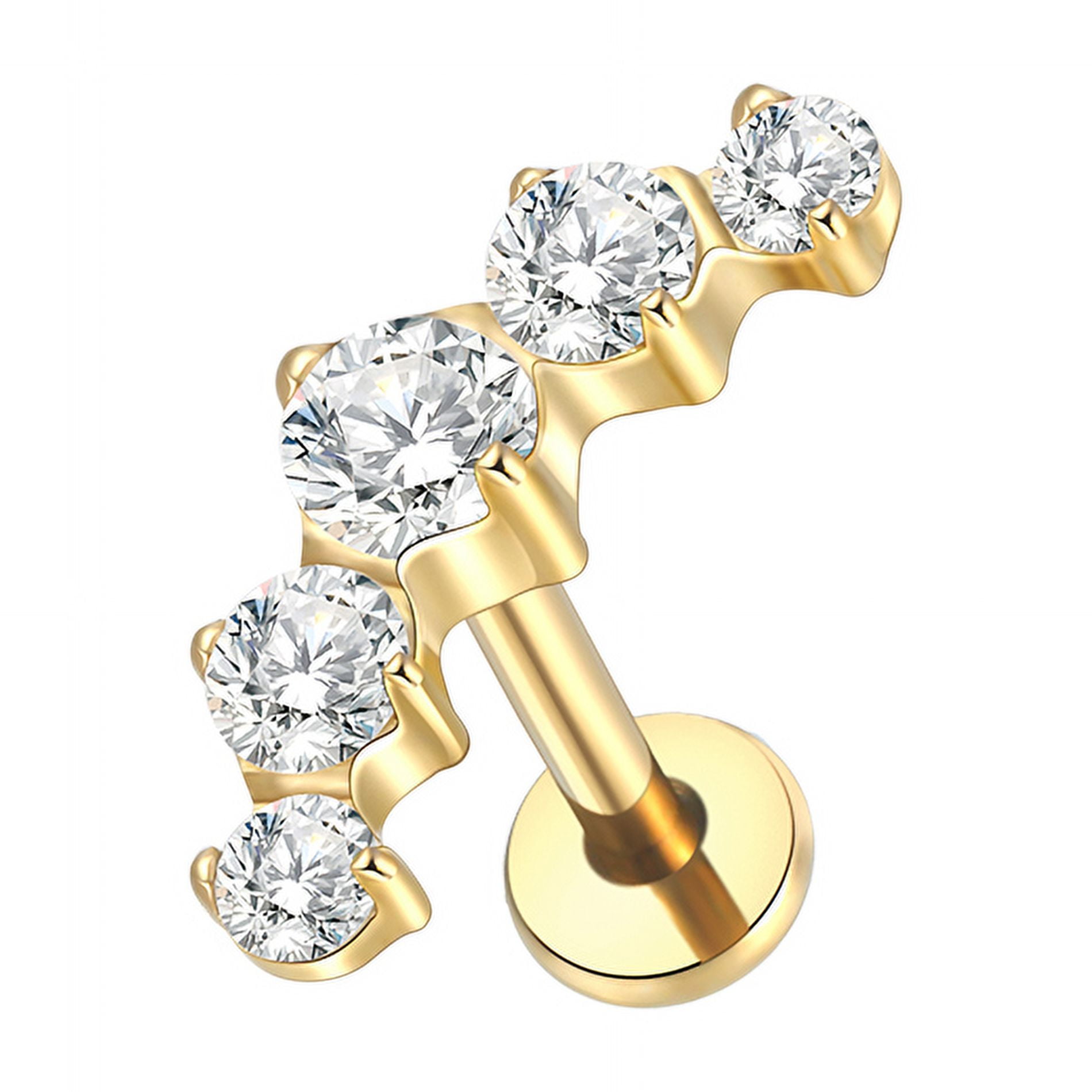 1Pc G23 Titanium Ear Tragus Cartilage Helix Daith Piercing Stud ...