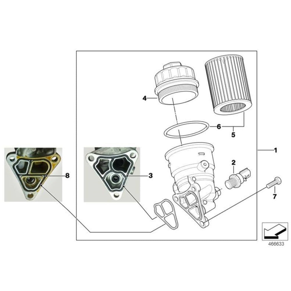 1Pc Gasket Oil Filter Housing For Mini Cooper Hatchback R50 R53 ...