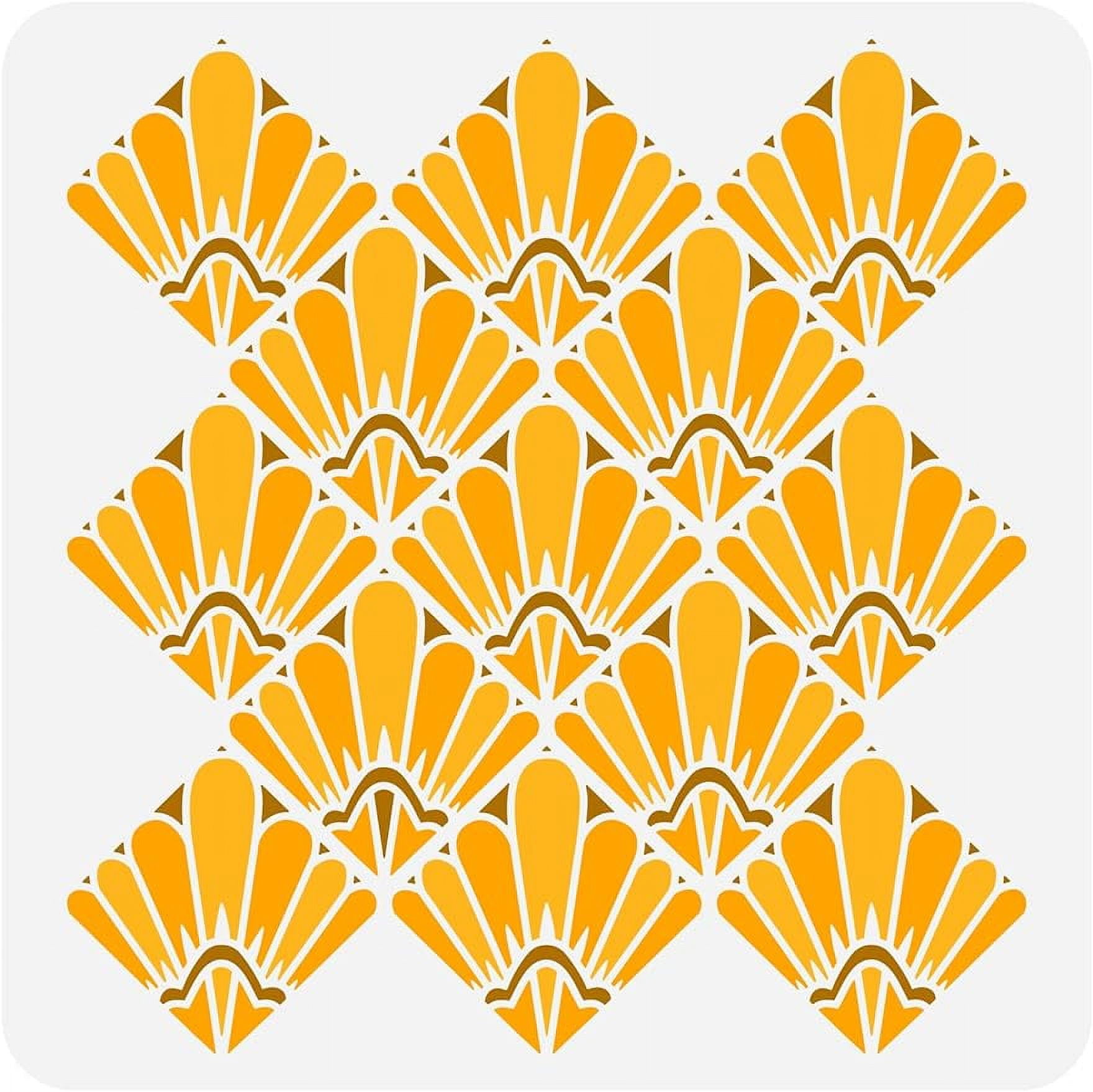 1Pc Generic Sector Painting Stencil Fan-Shaped Pattern Stencil for ...