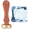 1Pc Golden Tone Brass Stamp Head with 1Pc Rectangle Velvet Pouches and ...