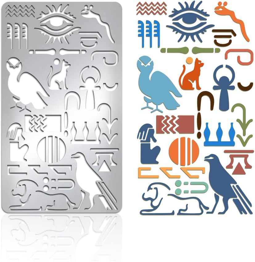 1Pc Greek Letter Symbol Metal Stencil Stainless Steel Template Tool ...