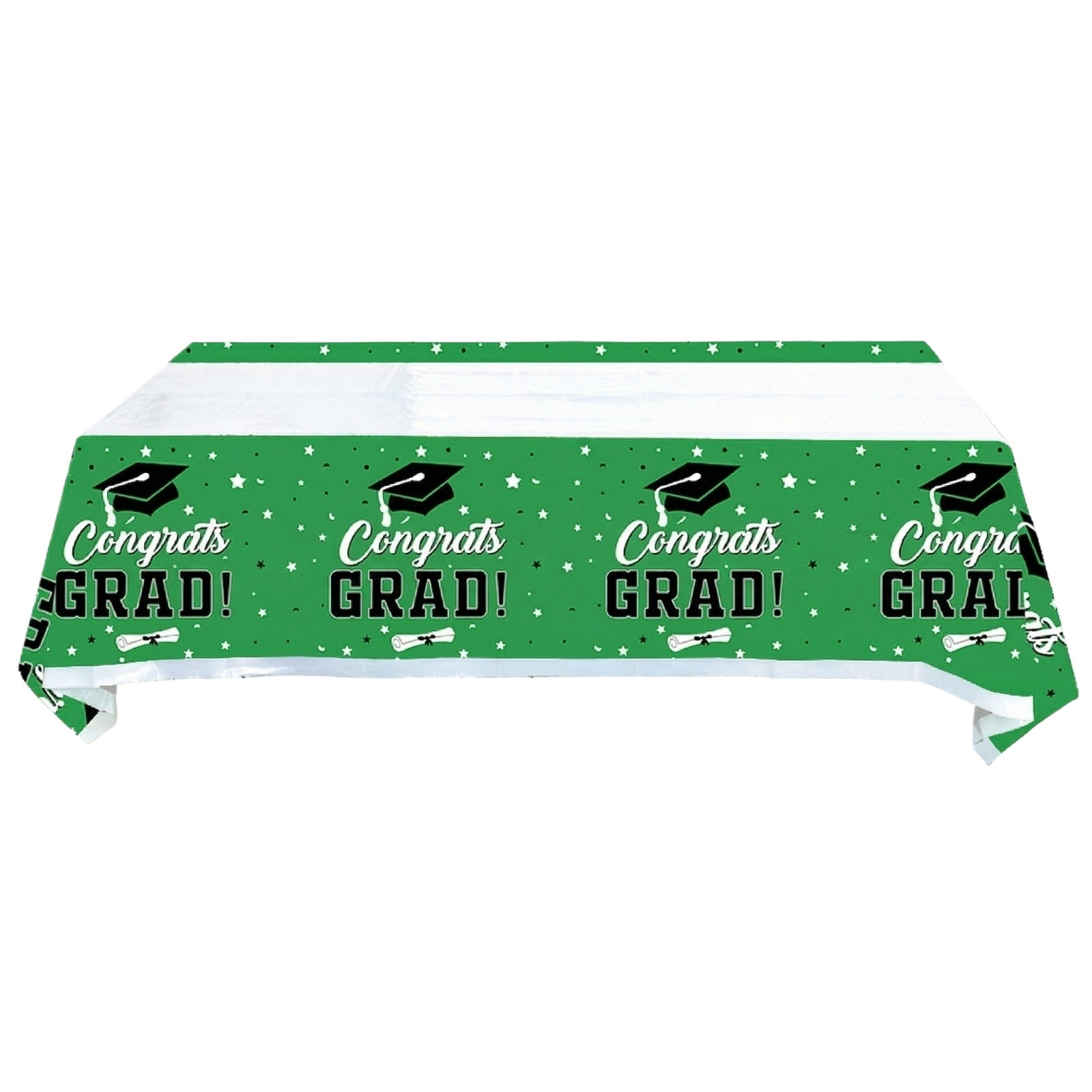 1Pc Green Graduation Themed Disposable Tablecloth Grad Party ...