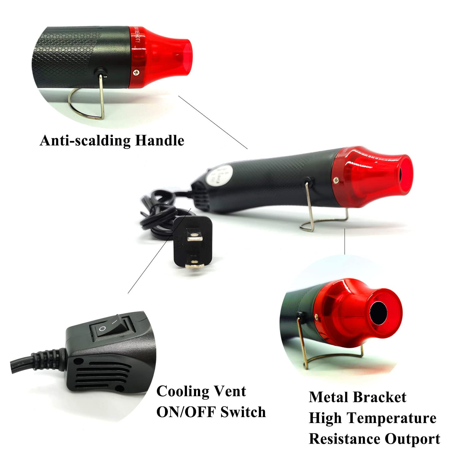 1Pc Heat Gun, Heat Gun for Shrink Tubing, Portable Handheld DIY Heat ...