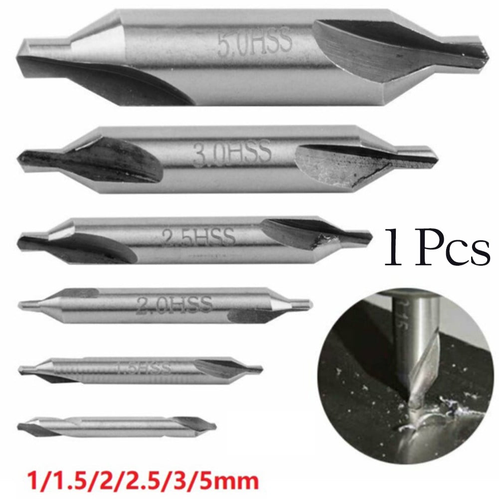 1Pc Hss Center Drills 60 Degree Angle Bit Set 1.5Mm 2.0Mm 2.5Mm 3Mm 4Mm ...