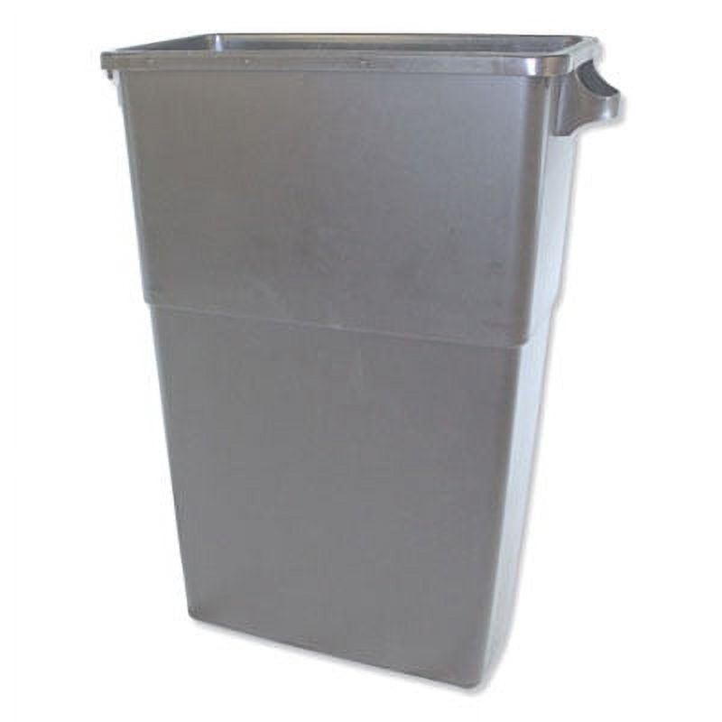 1Pc Impact Thin Bin Containers, Rectangular, Polyethylene, 23 gal, Gray ...