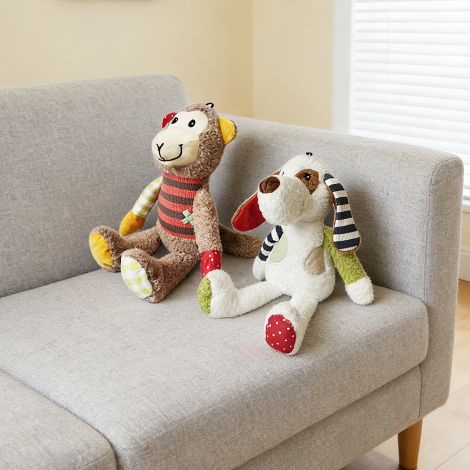 1Pc Indestructible Dog Toy, 2026 New Durable Plush Dog, Small Medium ...