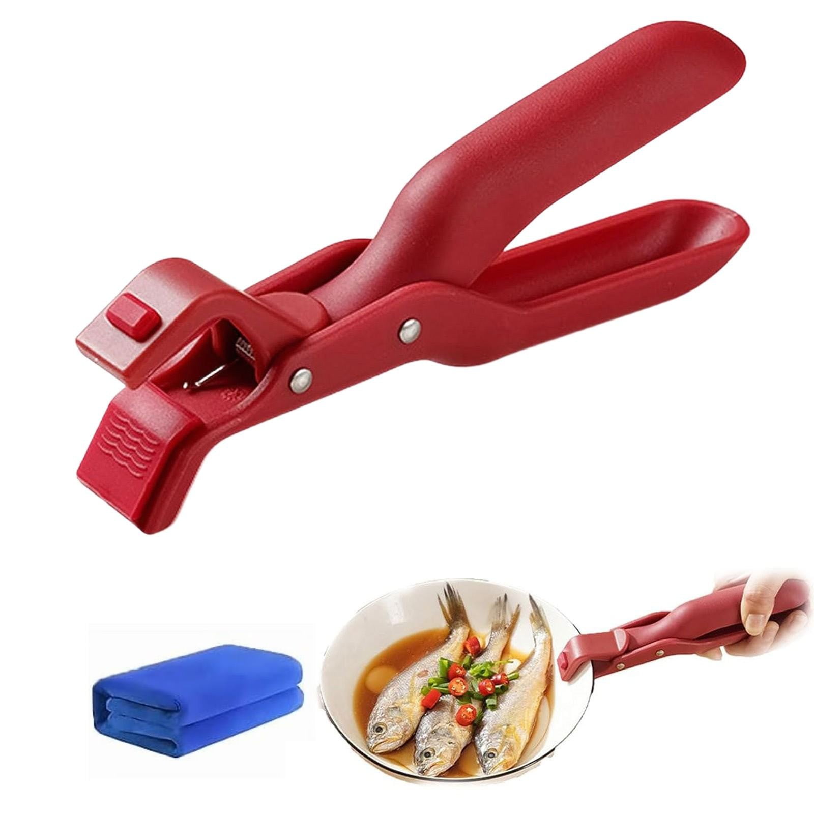1Pc Insulated Plate Clip + Towel Set,Hot Plate Gripper Tongs,Anti-Scald ...