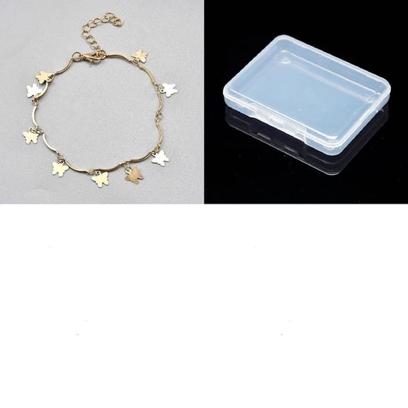 1Pc Iron Butterfly Slice Charm Wave Bar Link Chain Anklets for Women ...