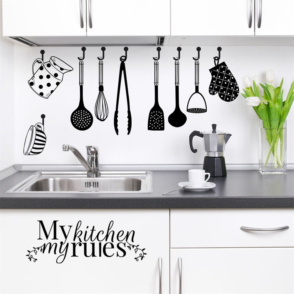 1Pc Kitchen Quote Wall Stickers My Kitchen Wall Decals Wall Art Kitchen ...