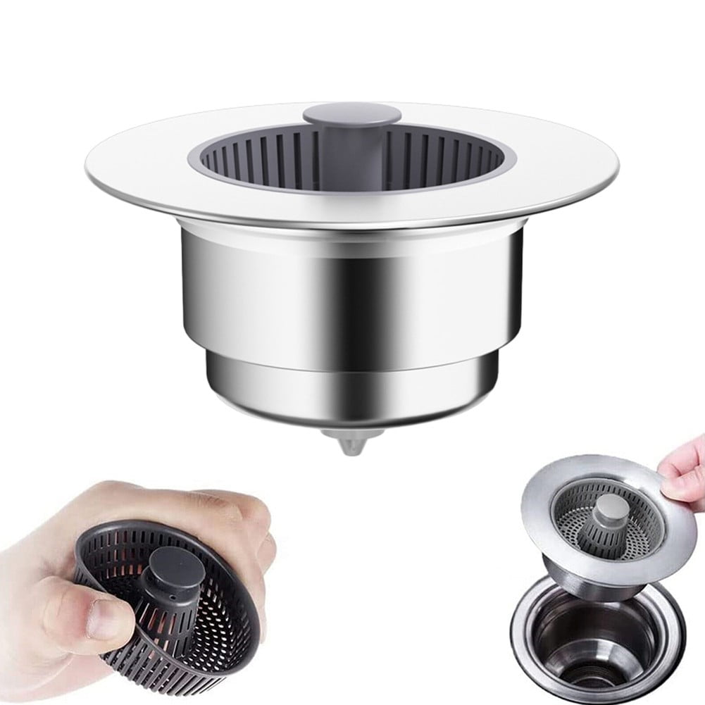 1Pc Kitchen Sink Filter Basket Abs Drain Strainer Hair Catcher Stopper ...
