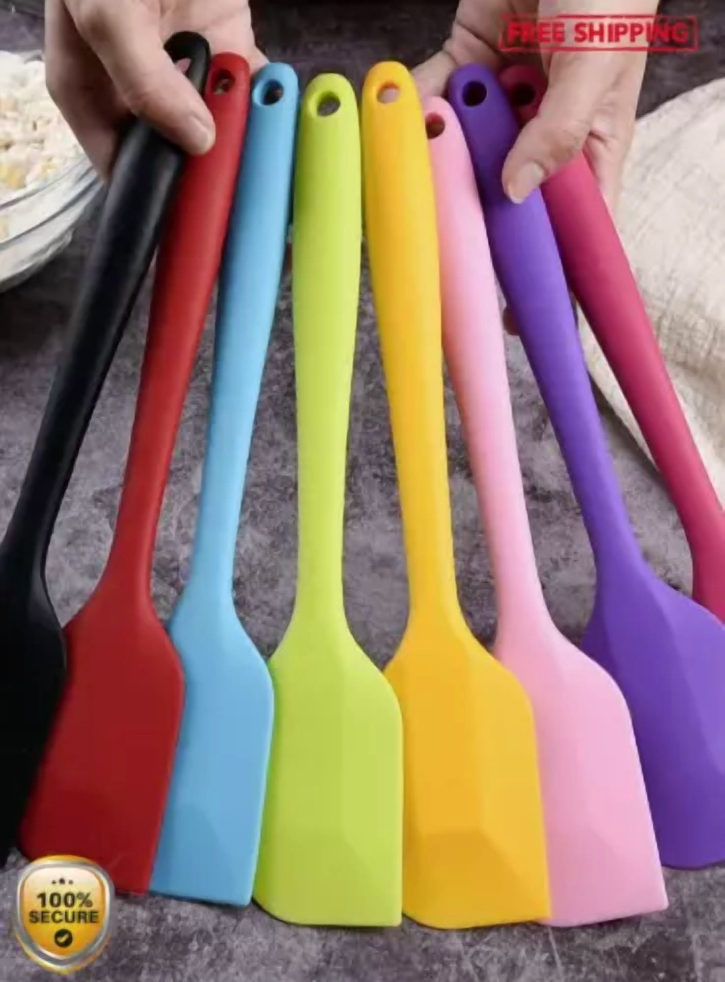1Pc Large Silicone Baking Spatula – Heat-Resistant Flexible Kitchen ...