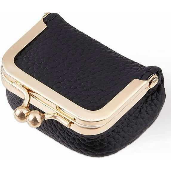 1Pc Leather Mini Jewelry Bag Black Jewelry Box Coin Purse Small Travel ...