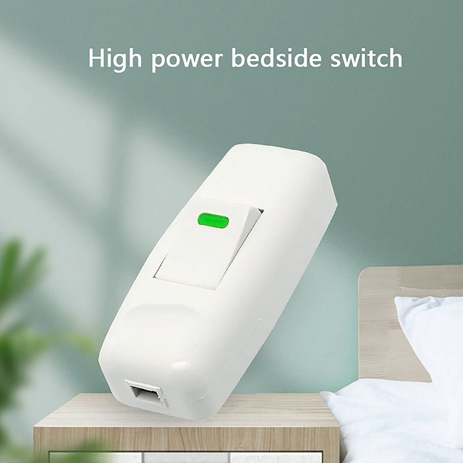 1Pc Light Switch For Home Classic White Inline ON/OFF Table Bedside ...