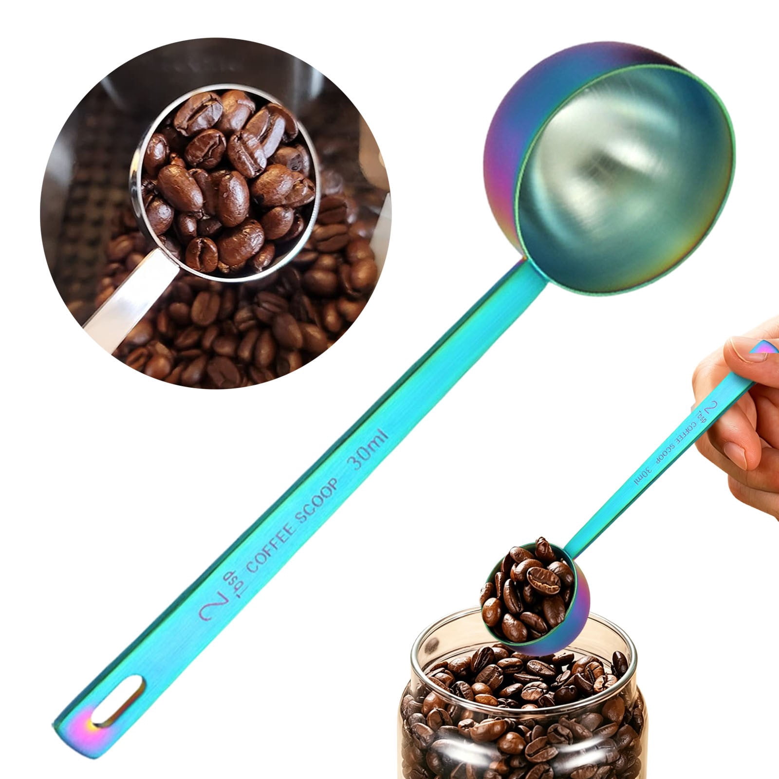 1Pc Long Handle Graduated Measuring Spoon, 15/30ml Stainless Steel for ...