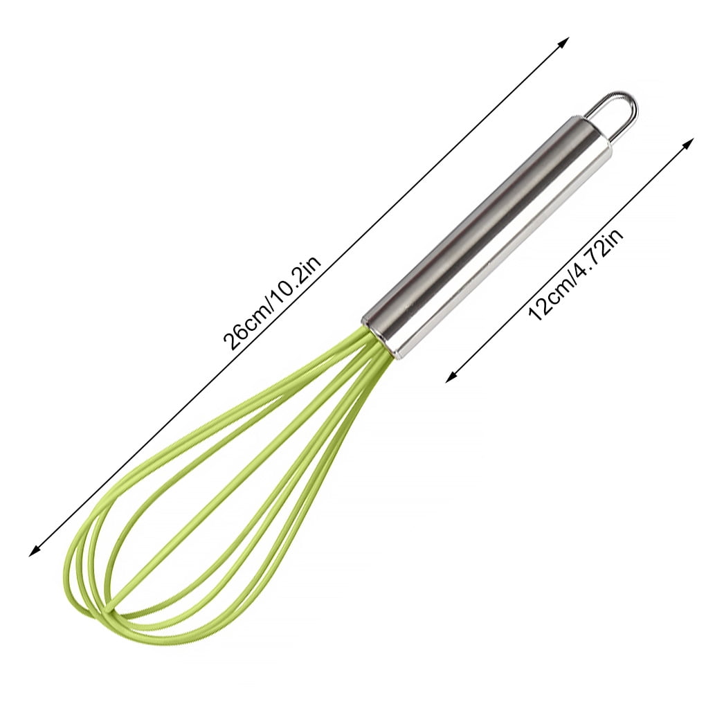 1Pc Manual Egg Beater Stainless Steel Silicone Balloon Whisk Cream ...