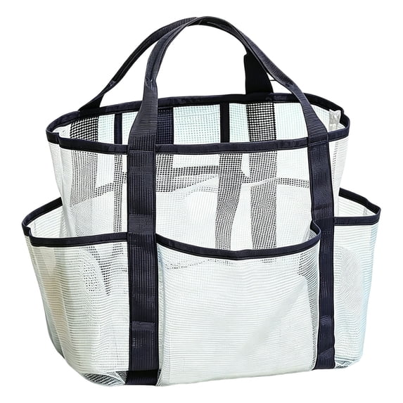 1Pc Mesh Shower Caddy Portable Tote, Large Mesh Beach Bag with 8 ...