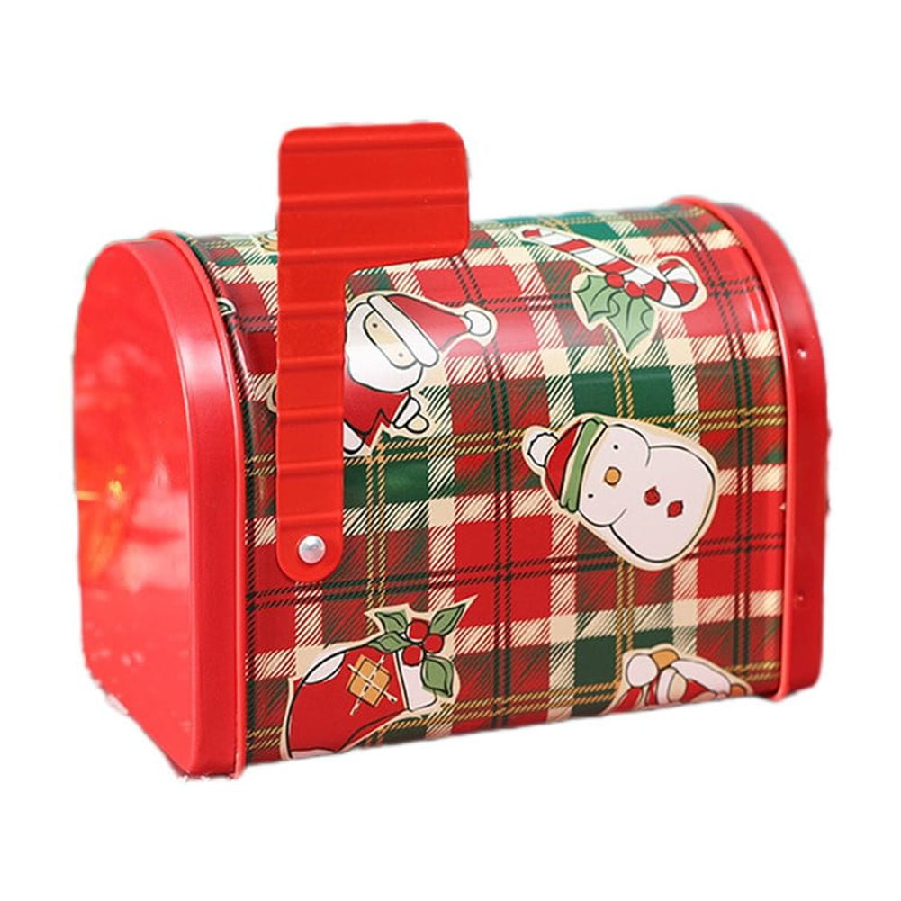 1Pc Metal Christmas Candy Box Christmas Theme Boxes Mailbox Craft Iron Storage Box Tins Kids ...