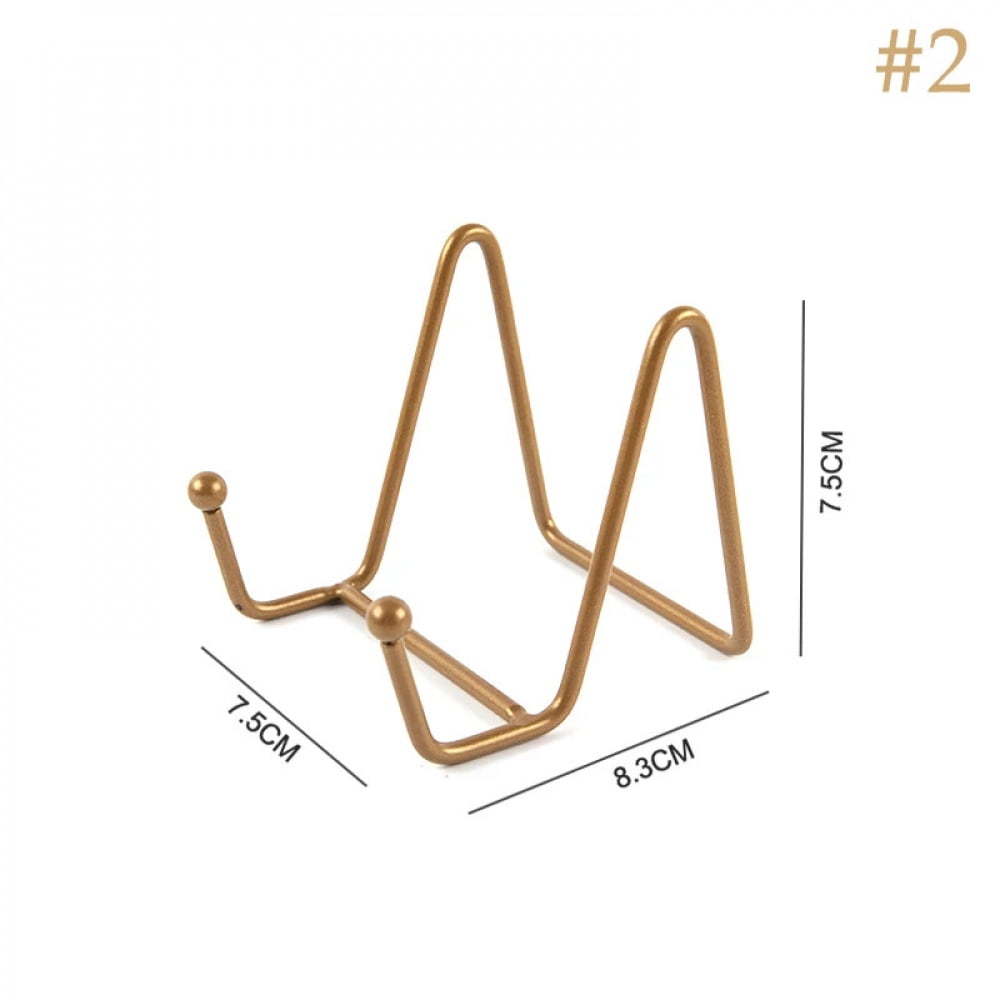 1Pc Metal Plate Stands Holder Plate Display Stand Picture Easel Display ...