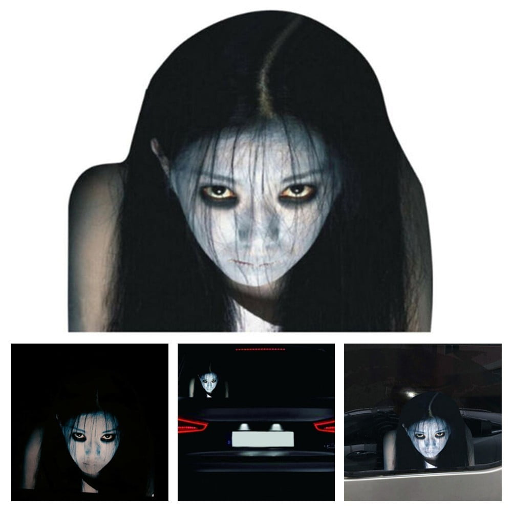 1Pc Mirror Sticker Car Suv Rear Window Night Reflective Ghost Devil ...