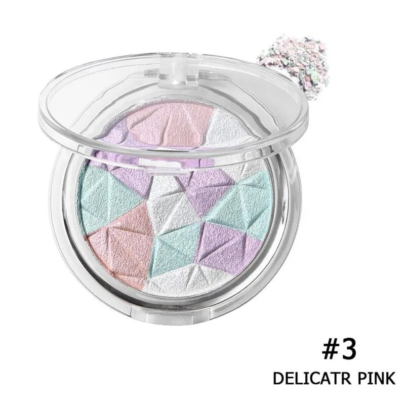 1Pc Mixed Color Stereo Highlighter Palette Diamond Glitter Face High ...