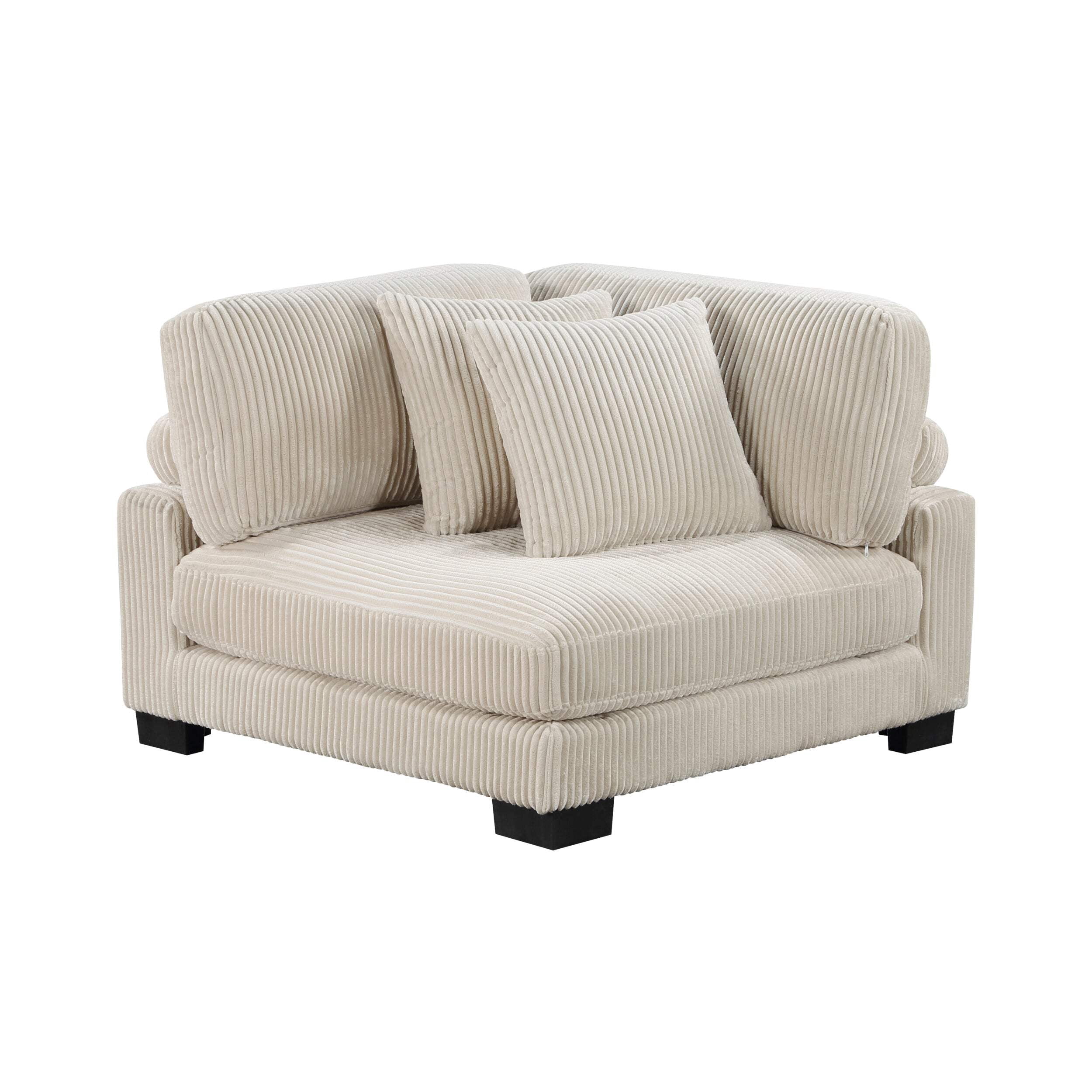 1Pc Modern Living Room Furniture Modular Corner Seat Plush Beige ...