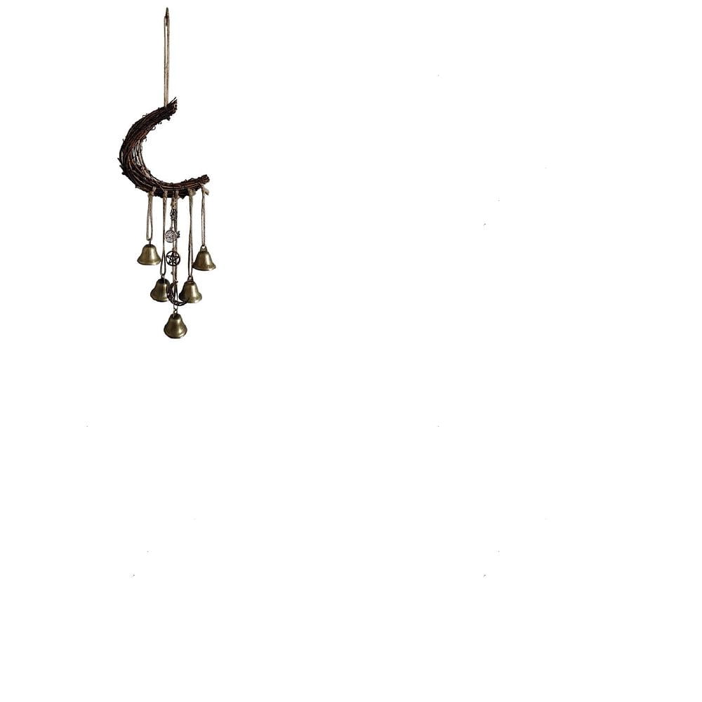 1Pc Moon Rattan Wind Chime Protection Bell Door Handle Hanging ...