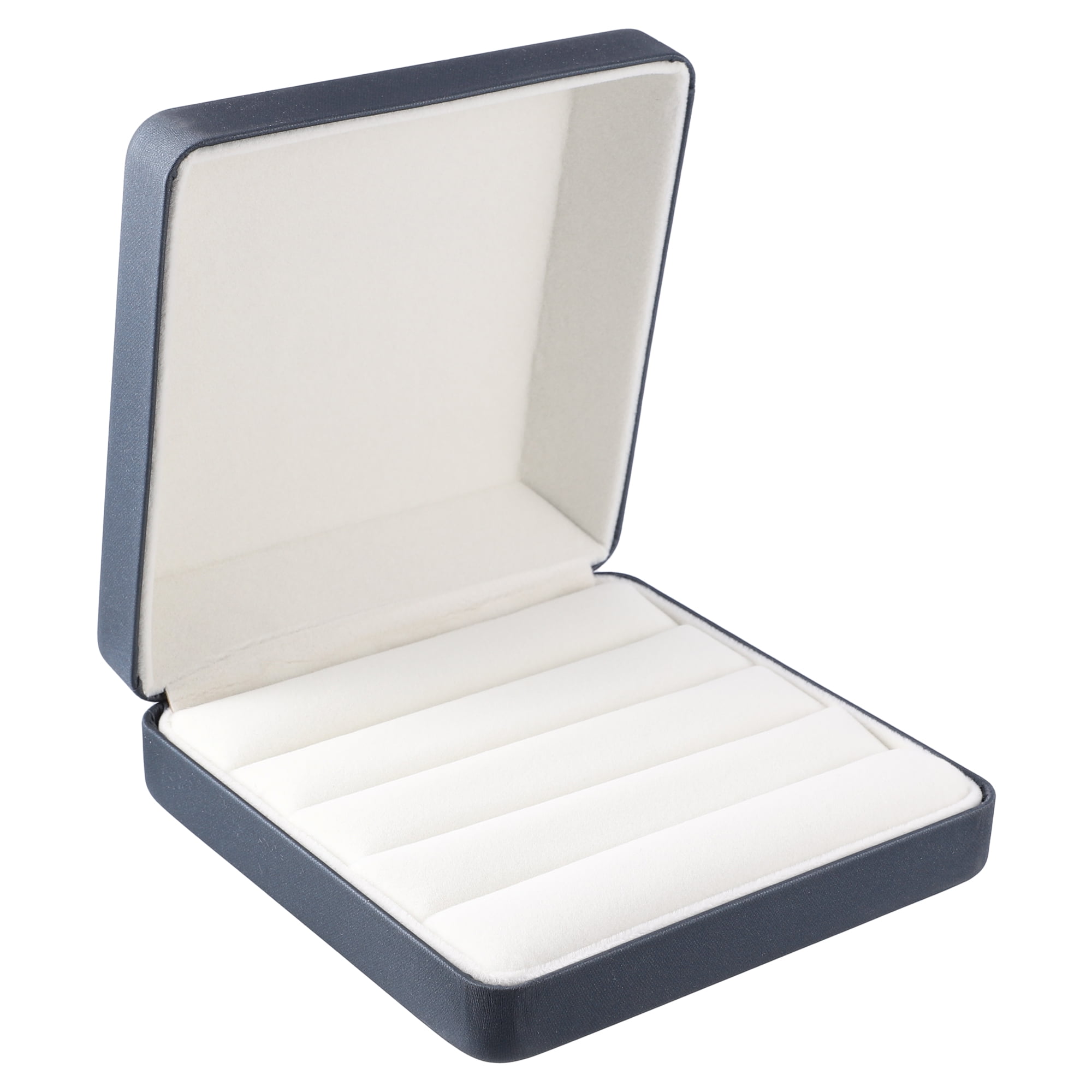 1Pc Multiple Ring Box Jewelry Display Stand Ring Organizer Case Velvet ...