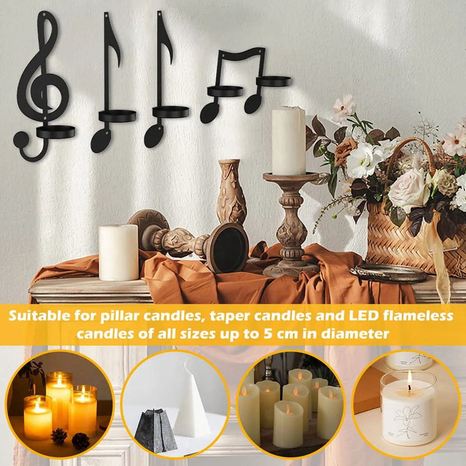 1Pc Music Note Candle Holder Musical Note Style Candle Holder-Style 2 ...