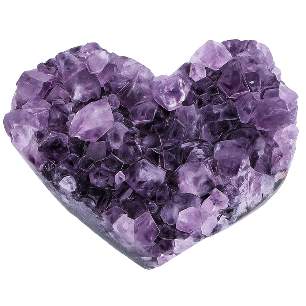 1Pc Natural Amethyst Heart Display Decorations Figurine Home Decoration ...