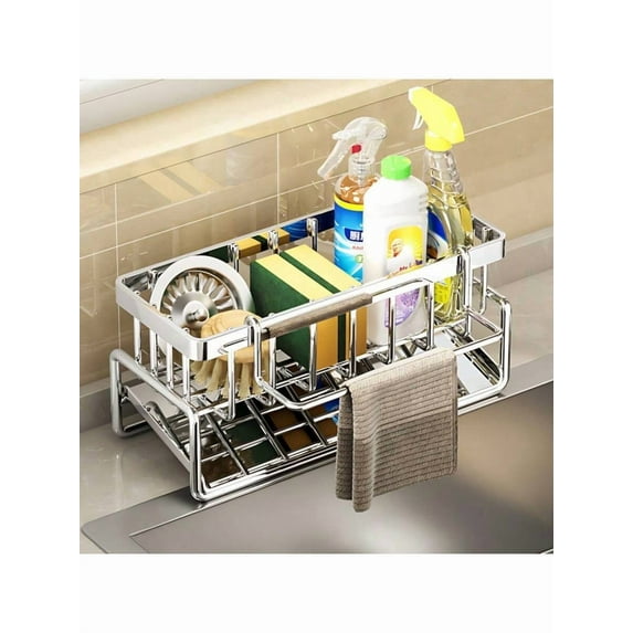 1Pc No Drilling Sink Drain Rack, Stainless Steel Anti-Corrosion Rust ...