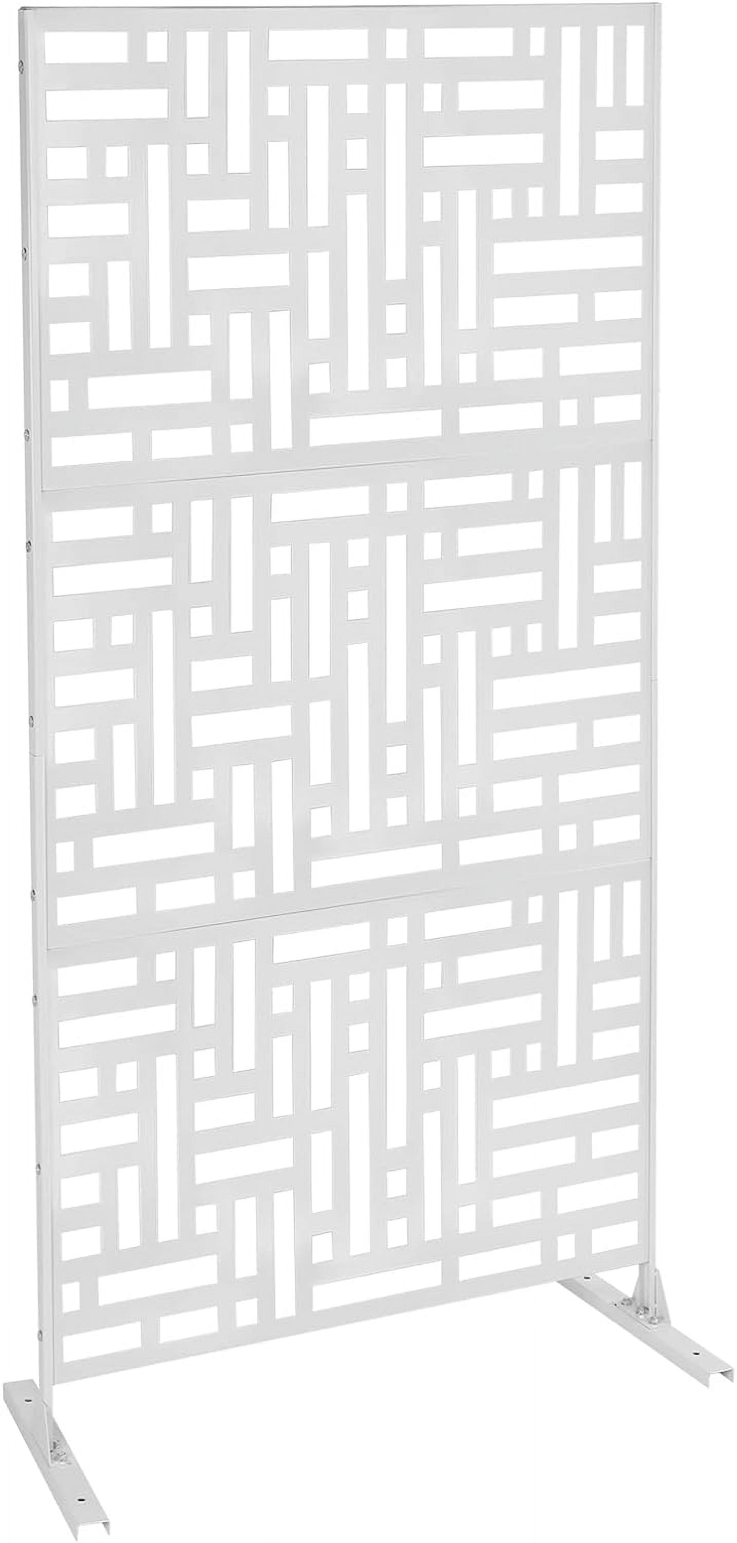 1Pc Outdoor Privacy Fence Screen, 3x6.2ft Height Freestanding Metal ...