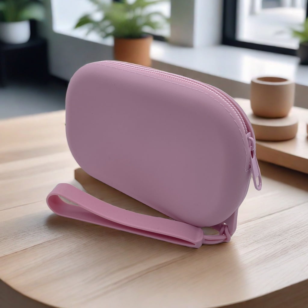 1Pc Oval Silicone Cosmetic Bag Coin Purse Large Capacity Multifunction ...