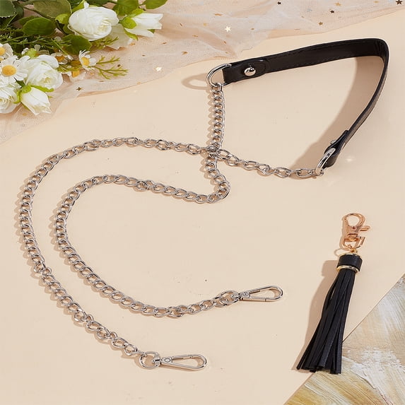 1Pc PU Leather & Iron Bag Chains for Bag Making with 1Pc Imitation ...