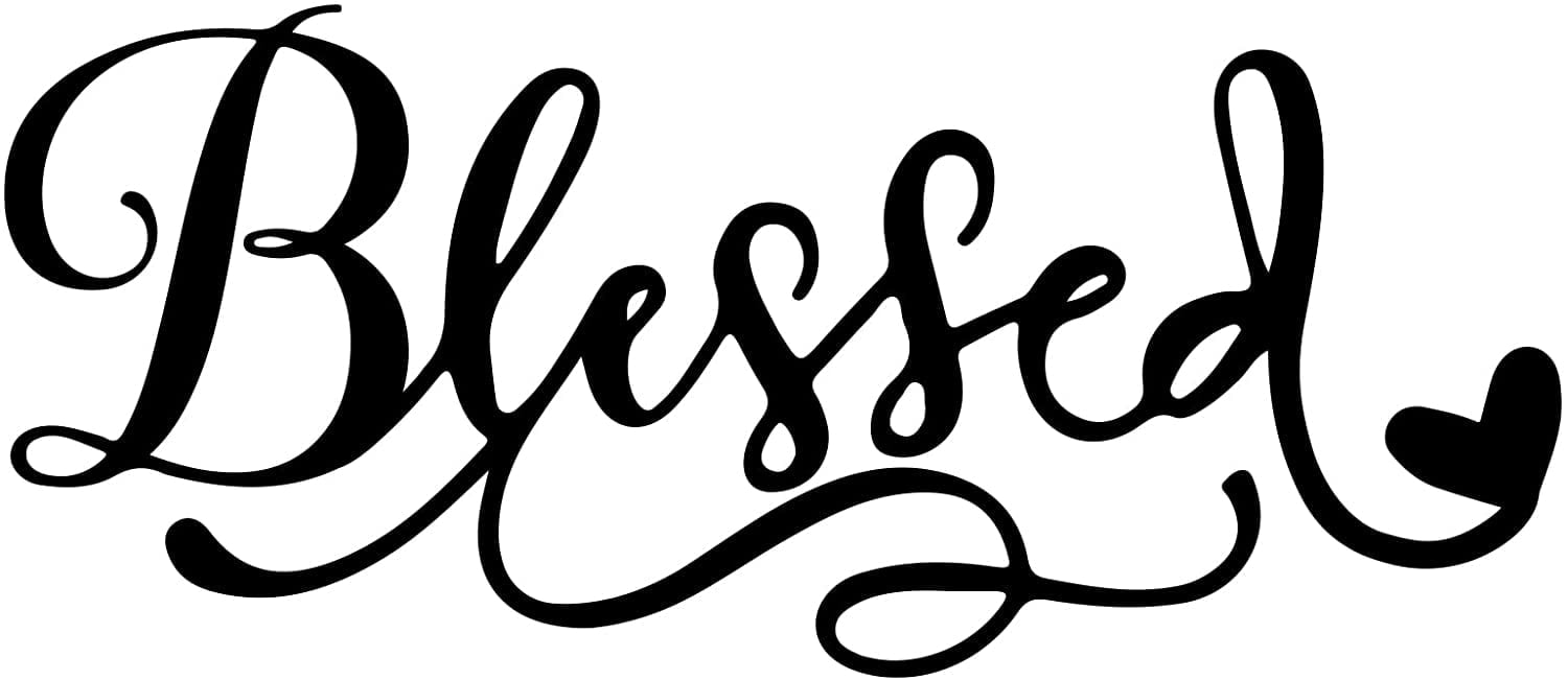 1Pc PVC Wall Sticker Art Word "Blessed" Wall Decals Vinyl Wall Decal ...