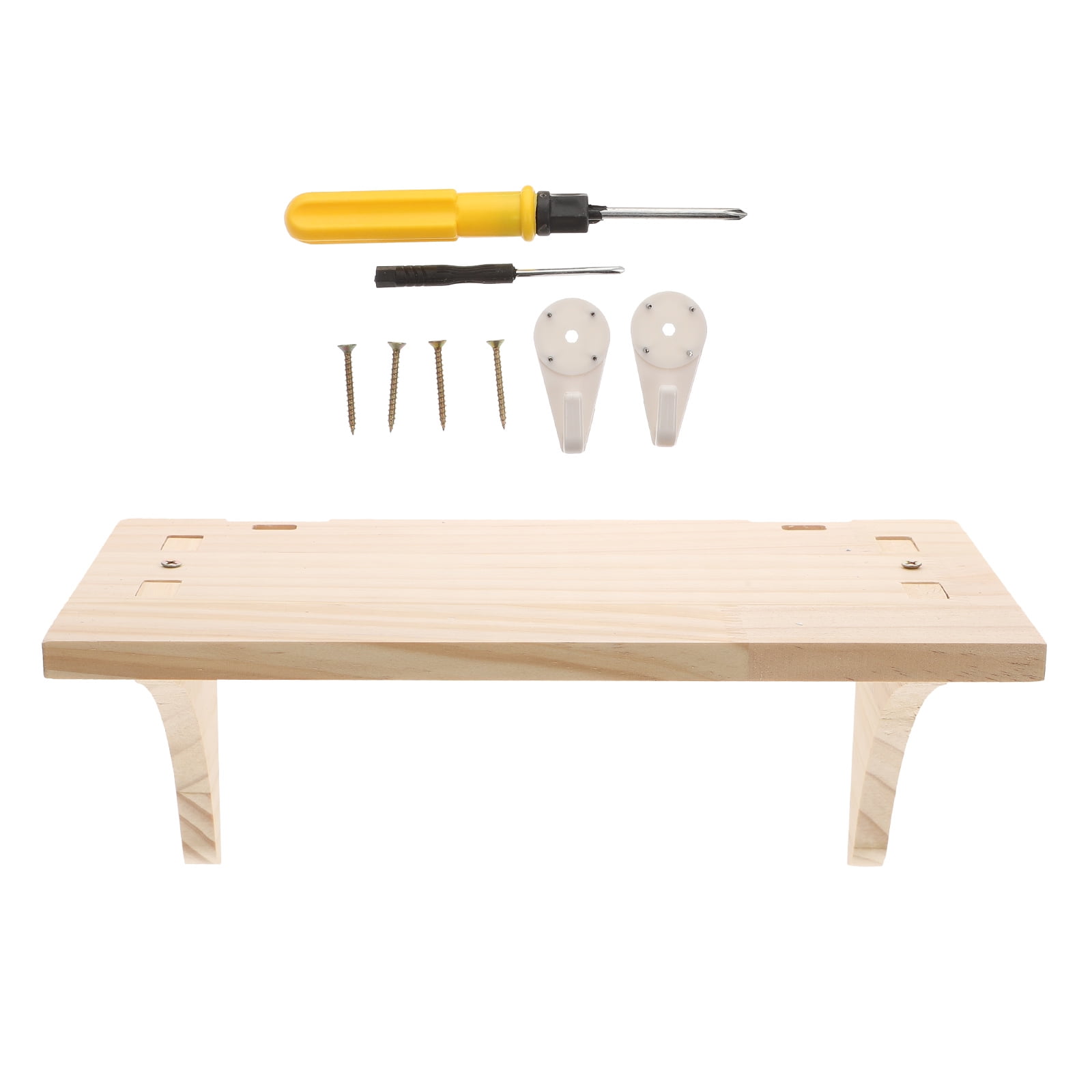 1Pc Partition Rack Creative Wood Wall Shelf Plate Shelf Ledge Home ...