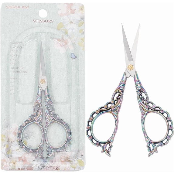 1Pc Peach Blossom Stainless Steel Scissors Embroidery Scissors Sewing ...