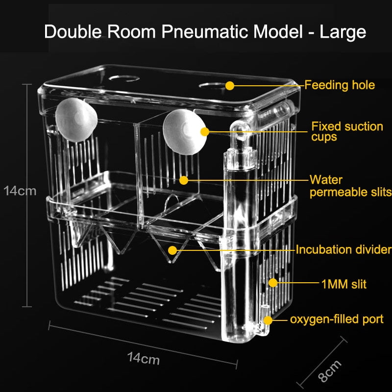 1Pc Peacock Fish Breeding Box Fish Aquarium Acrylic Isolation Box Fish ...