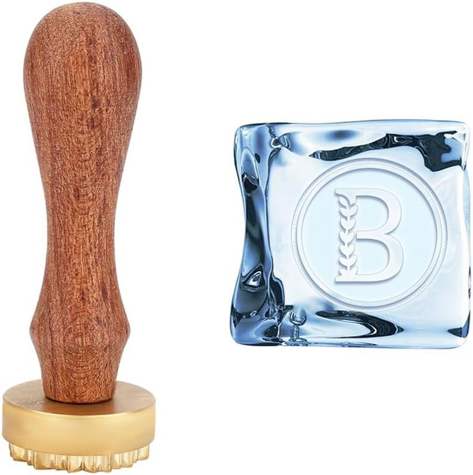 1Pc Pear Wood Handle with 1pc Brass Stamp Head For Wax Seal Stamp ...