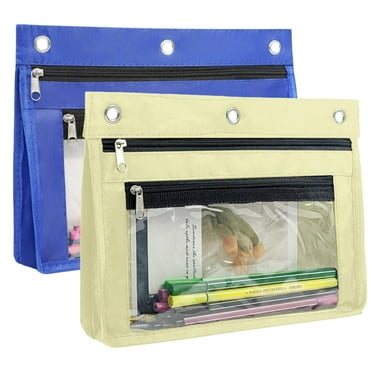 1 Pencil Zipper Pouch 3 Ring Binder Bag Pen Marker Holder Storage ...