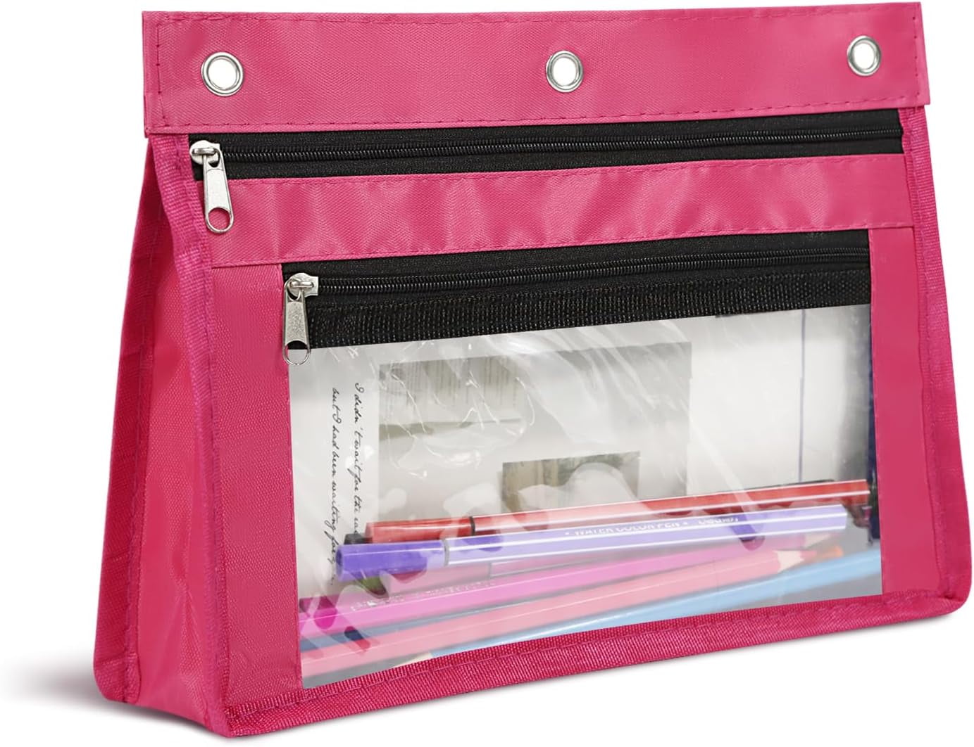 1Pc Pencil Pouch for 3 Ring Binder, Expandable Binder Pouches with ...