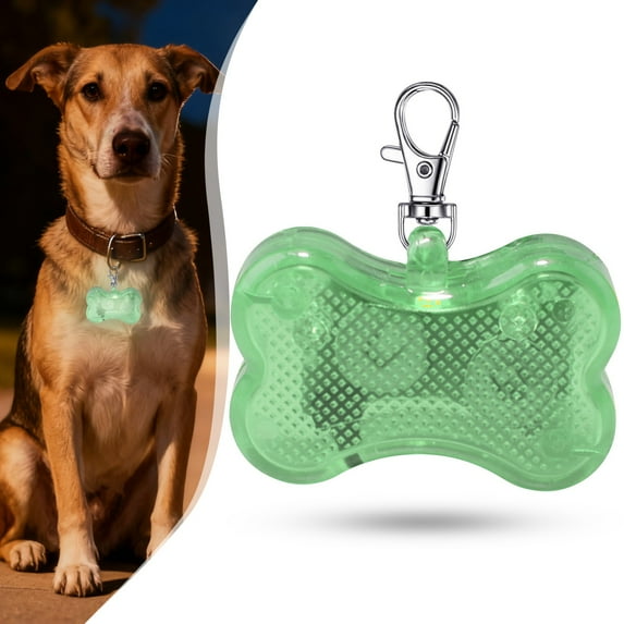 1Pc Pet Pendant,Dog Collar Led Lights Dog Collar Plastic Dog Bone Tag ...