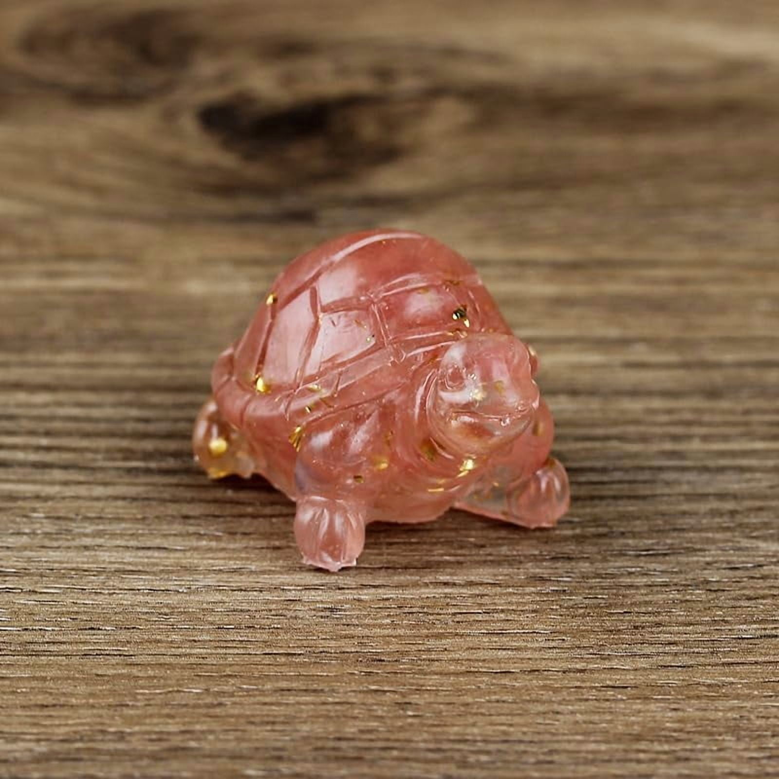 1Pc Pink Rose Quartz Tortoise Figurine 50x30x27mm Handcrafted Stone ...