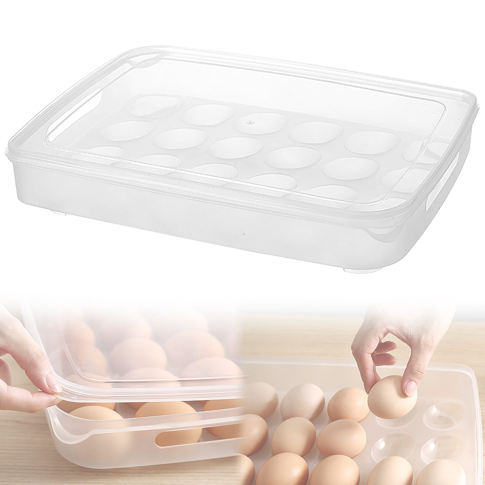 1Pc Plastic Deviled Egg Box Carrier Egg Holder For Refrigerator,24 ...