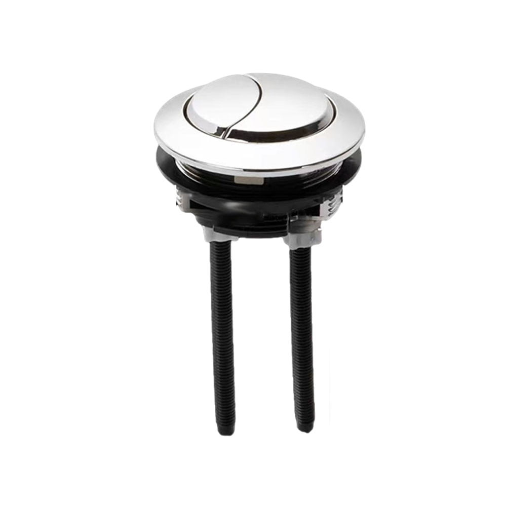 1Pc Plastic Round Dual Flush Toilet Tank Round Valve Push Button Water ...