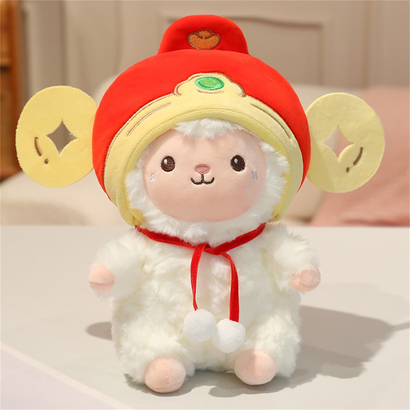 1Pc Plush Lamb Toy, 8.7Inch (22Cm) Stuffed Animal, Soft Cuddly ...