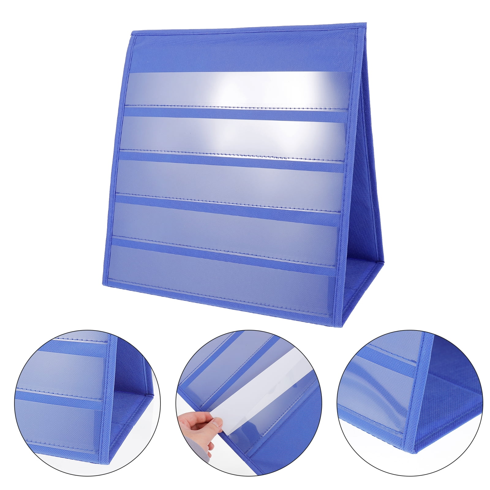 1Pc Pocket Chart, 33x30.5cm Small Pocket Chart Table Double Sided ...