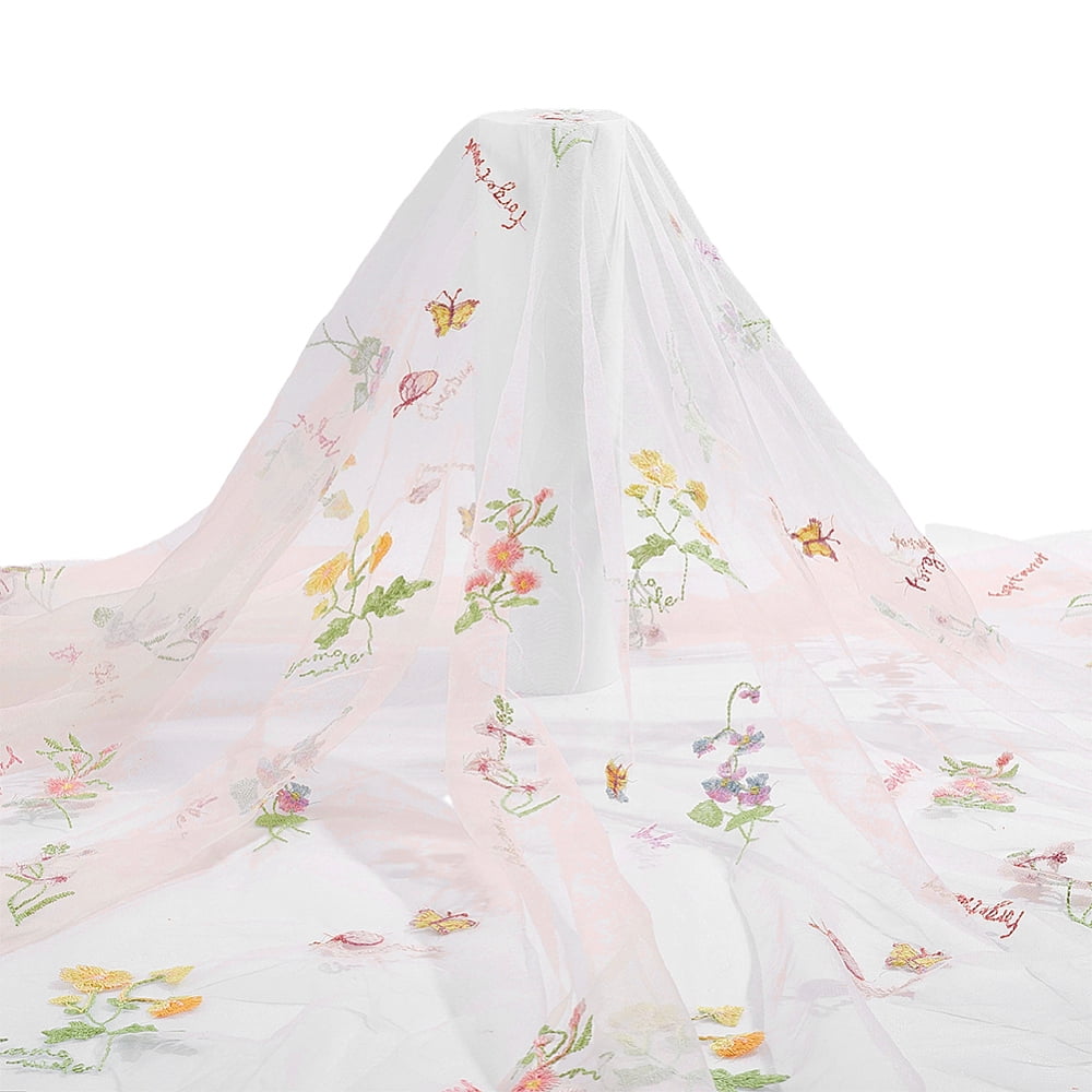 1Pc Polyester Fabrics Clothing Accessories Rectangle with Flower ...