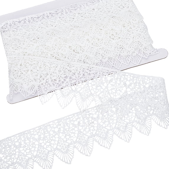 1Pc Polyester Lace Wavy Flower Ribbons for Cloth DIY Making Decor 1Pc ...