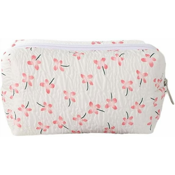 1Pc Polyester Wallet Makeup Bag with Zipper Rectangle Flower Misty Rose ...
