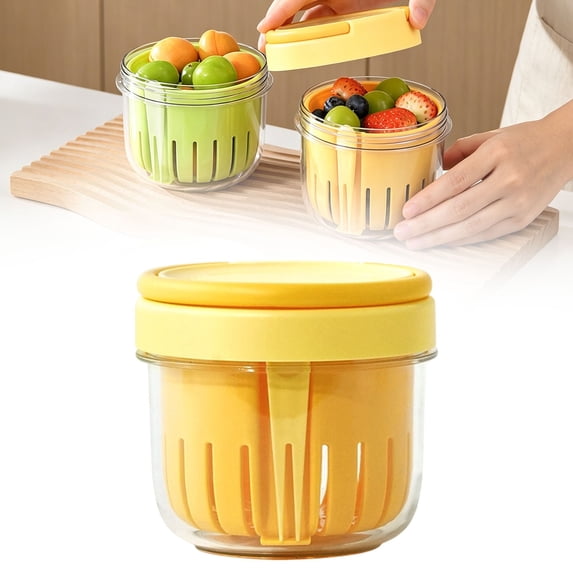 1Pc Portable Salad Cup,Fruit Cup,Salad Cup with Lid & Fork,Fruit ...